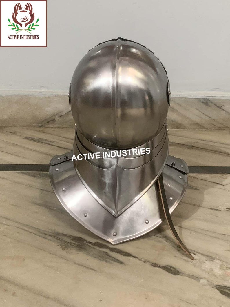 15th Century Gothic Sallet Helmet With Bevor: Medieval Knight Armor - Etsy