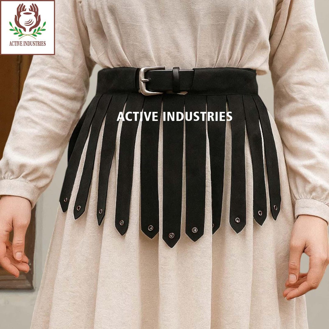 Medieval Leather Roman Apron Belt Skirt – Gothic Warrior Cosplay ...