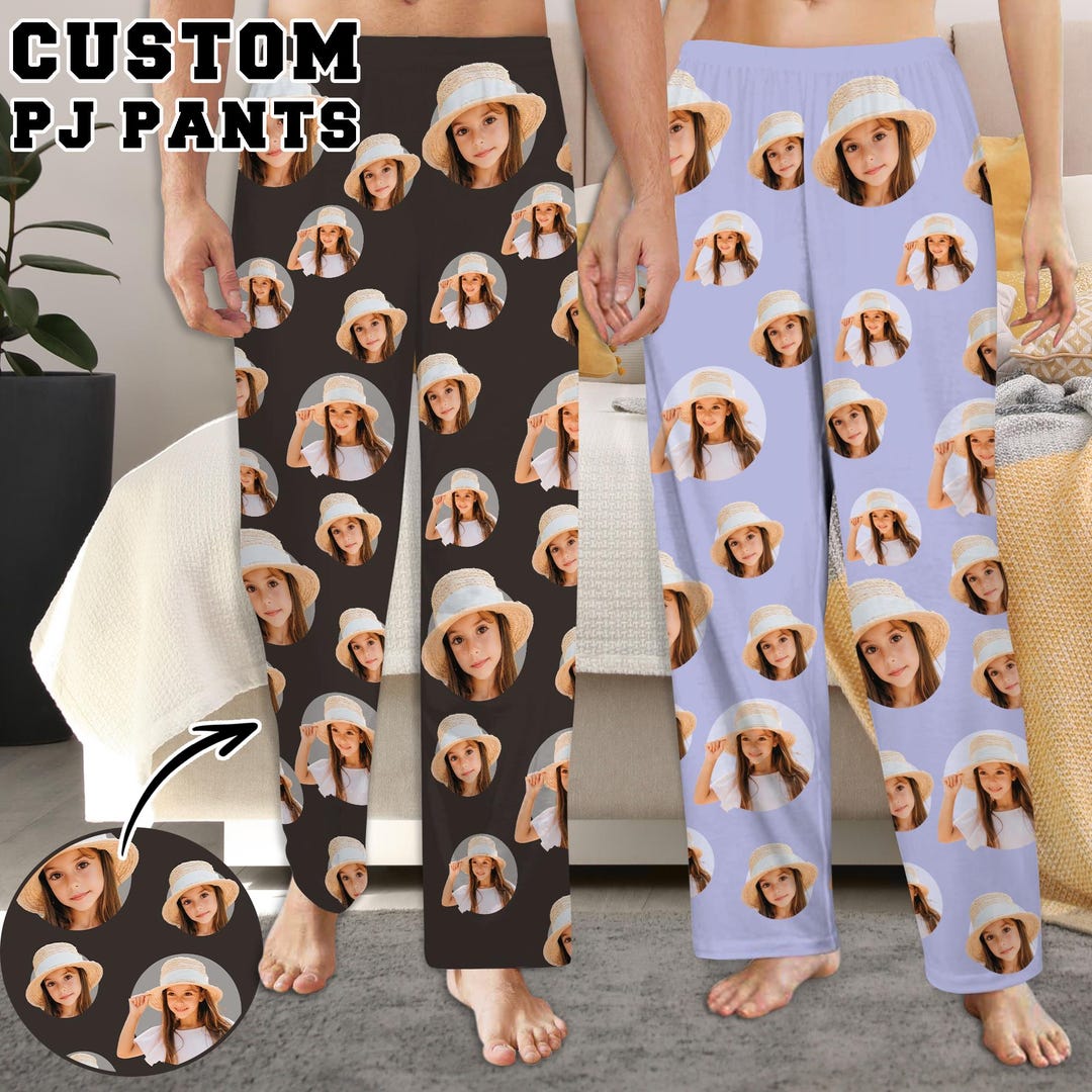 Custom Pajama Pants, Customization Pant With Faces, Personalized Pajama ...