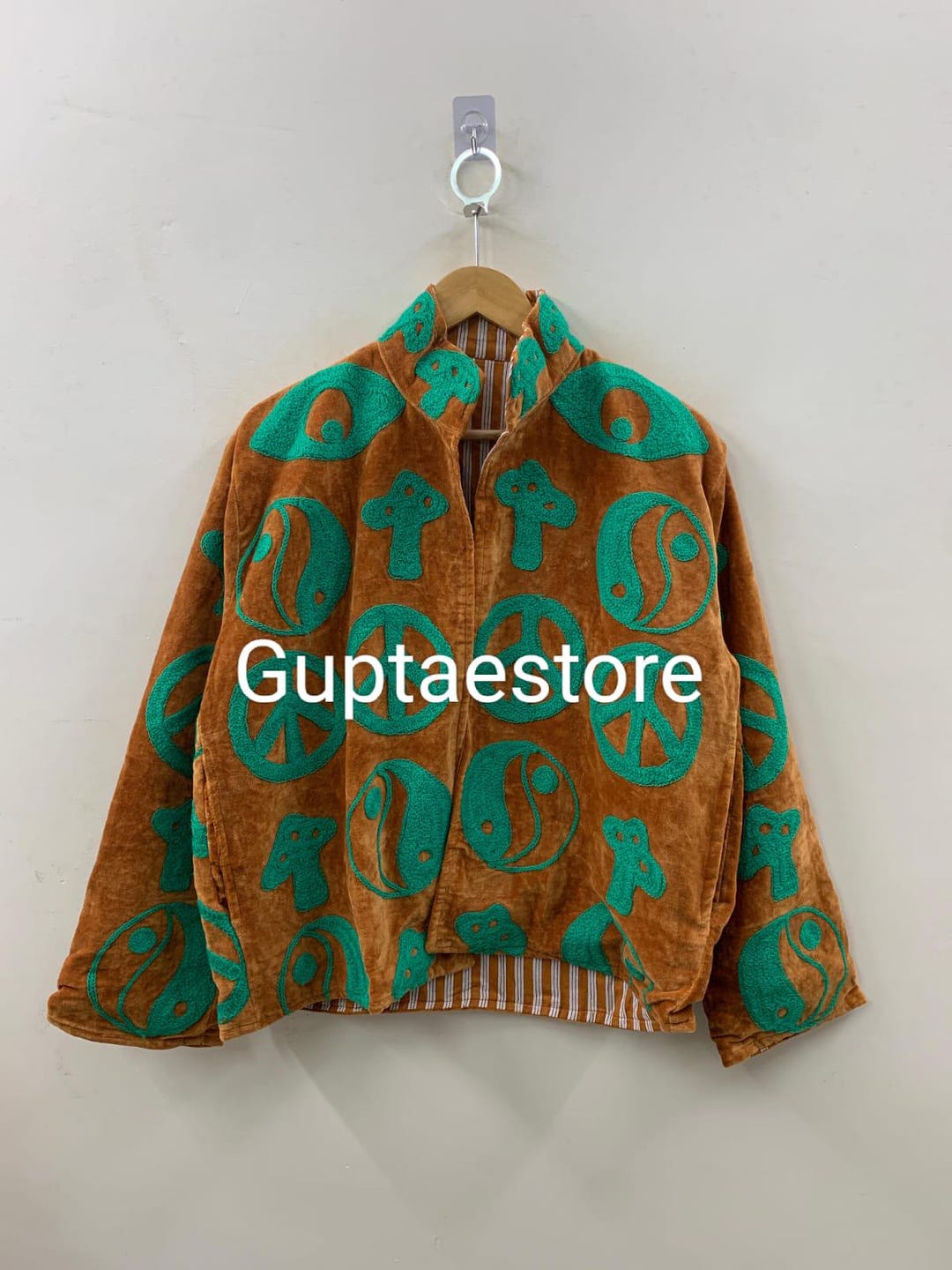 Velvet Jacket Suzani Embroidery, Boho Floral Embroidered Velvet Coat - Etsy