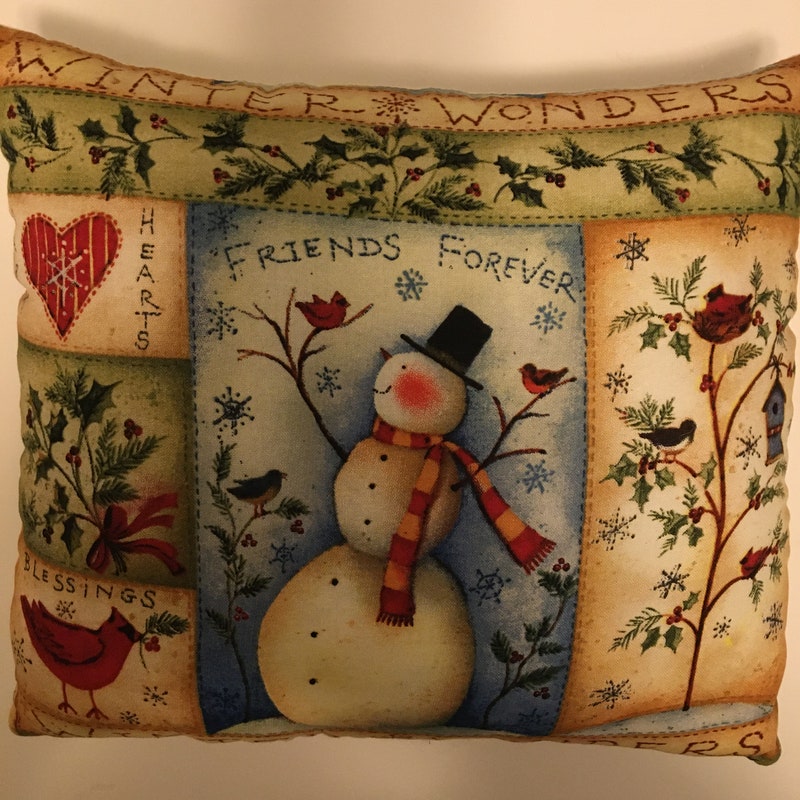 Snowman Pillow - Etsy