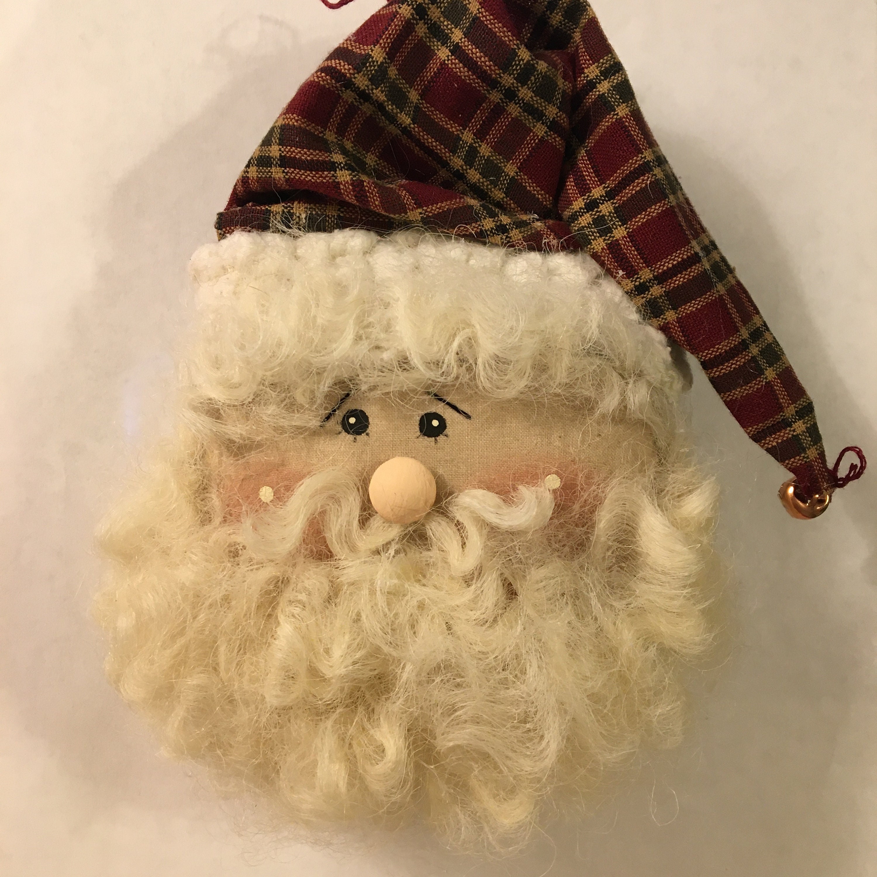 Santa Ornament Christmas Ornament Primitive Santa Ornament | Etsy