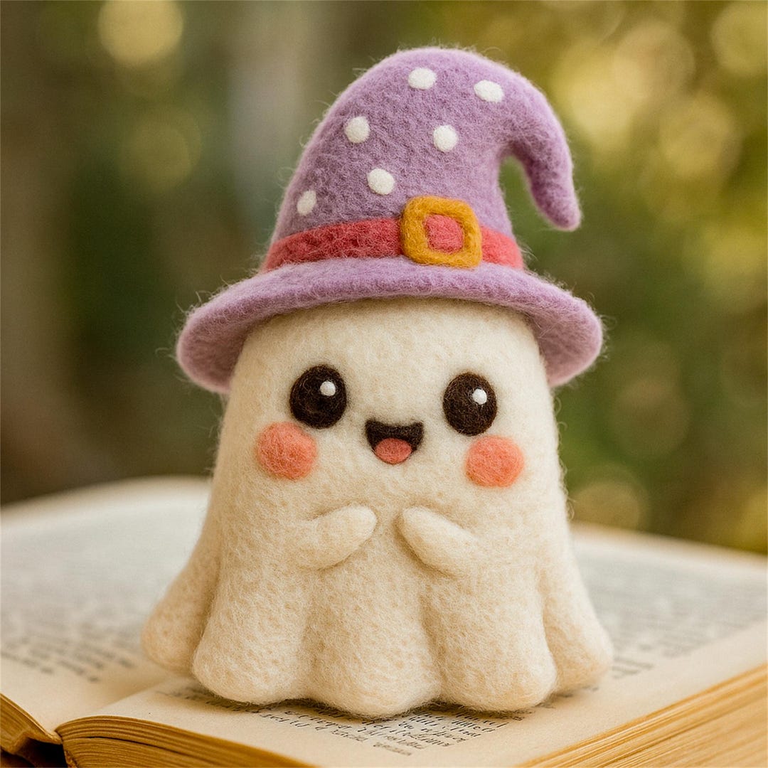 Handmade Felt Halloween Ghost: Desk & Nursery Decor - Etsy