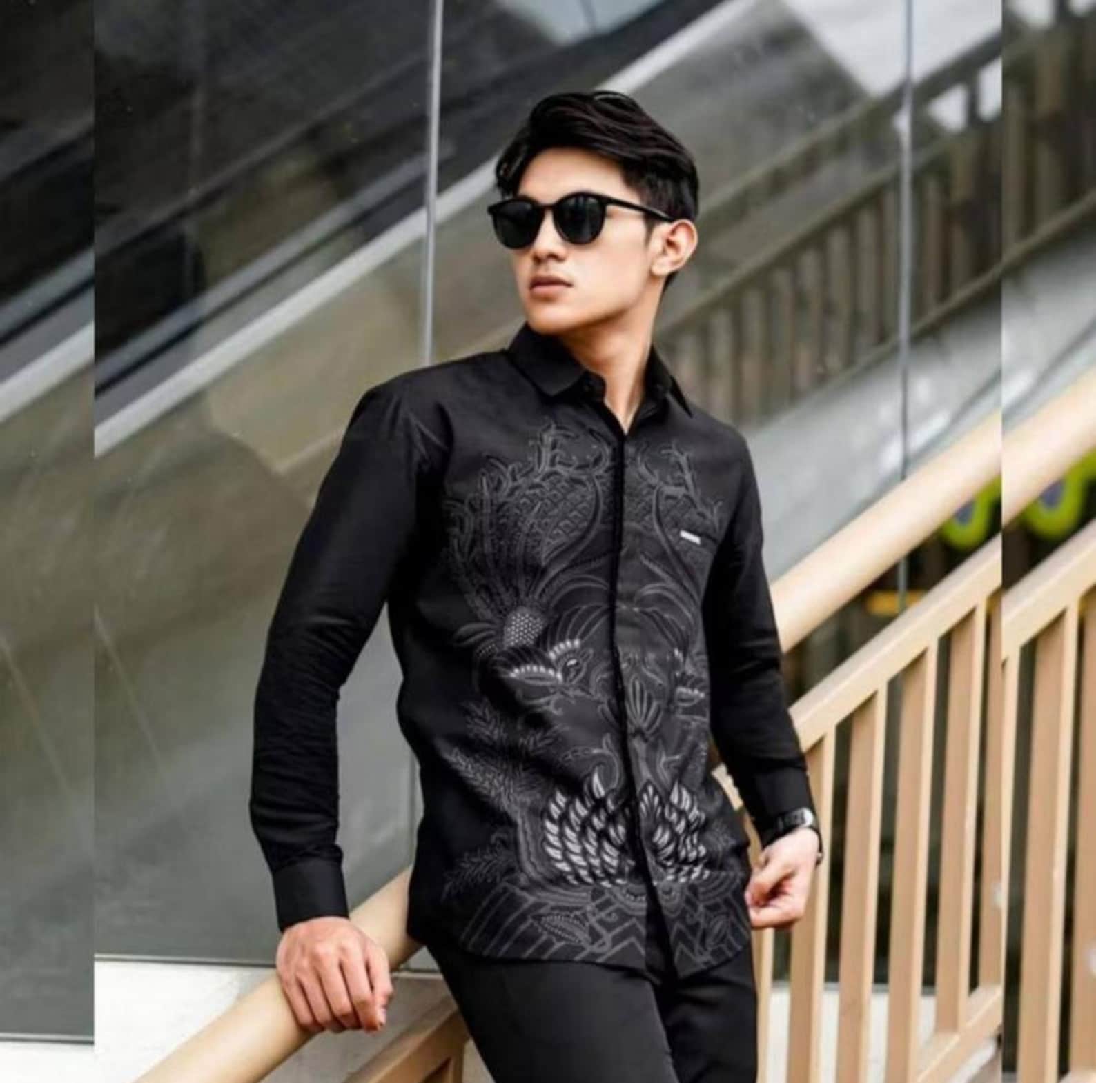 LONG SLEEVES SHIRT Design B Vintage Batik From Indonesian Traditional ...