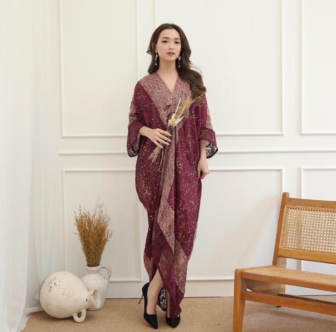 Bali VISCOSE KAFTAN BATIK Design A From Indonesian Vintage Traditional ...
