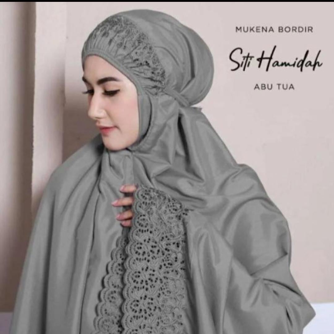 Embroidered Cotton Mukena Set for Women Design A1 – Adult Prayer Outfit ...