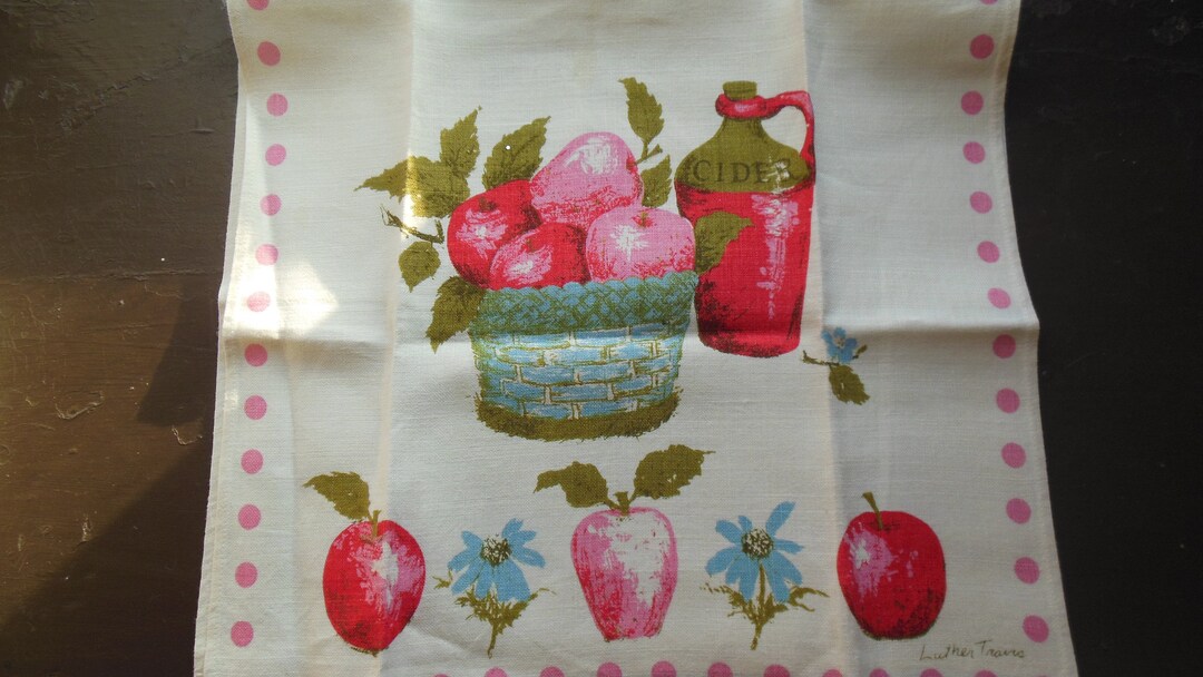 Luther Travis Kitchen Towel, Fruit Bowl Print - Etsy