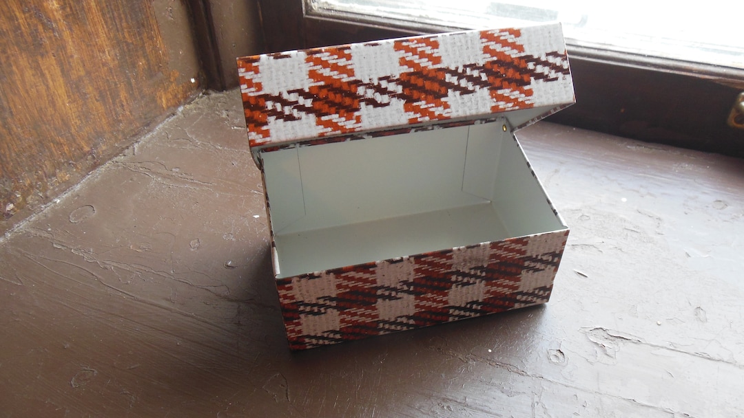 Vintage Plaid Recipe Box, by Syndicate Mfg, Vintage Kitchen - Etsy