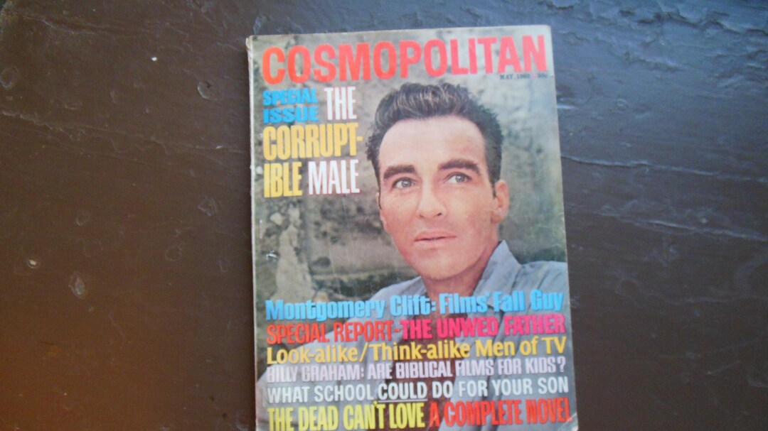 Vintage Cosmopolitan Magazine, May 1963, Montgomery Clift - Etsy