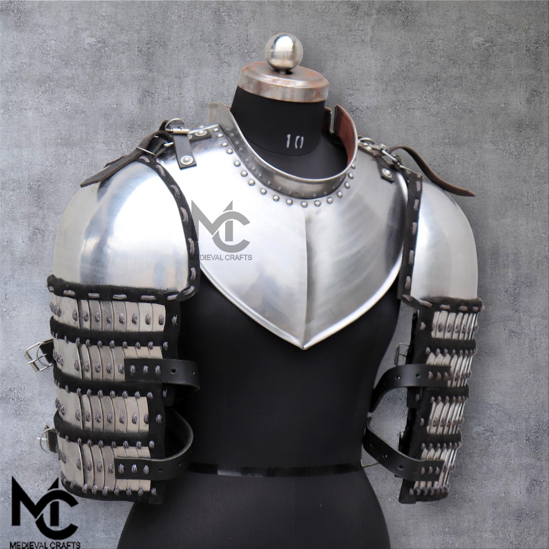 Handmade Lamellar Pauldrons: Medieval Shoulder Armor for SCA, LARP - Etsy