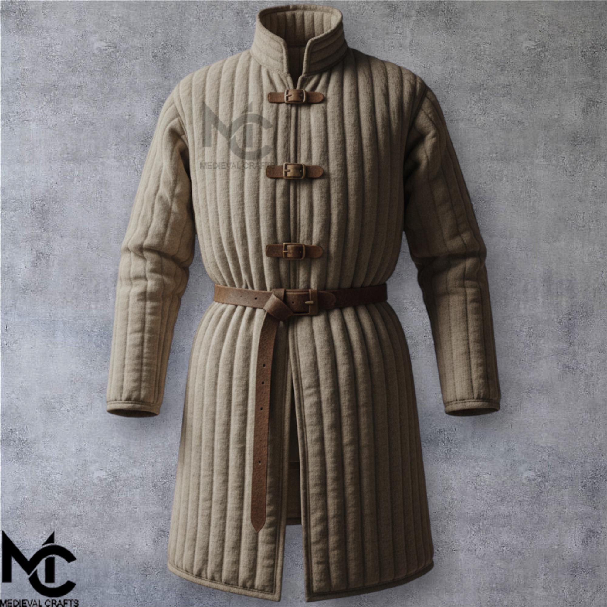 Medieval Gambeson: Padded Armor Jacket Free Tailoring - LARP, SCA ...