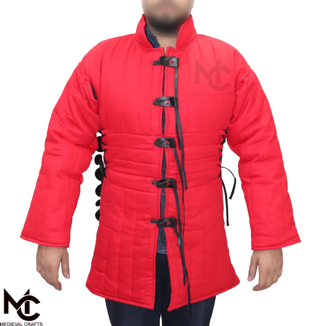Free Tailoring Medieval Gambeson With Design Gambeson Half Sleeves ...