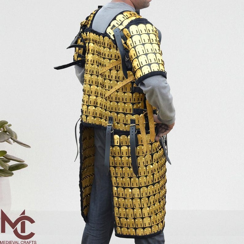 Lamellar Steel & Leather Armor With Tassets: Medieval LARP Cosplay - Etsy