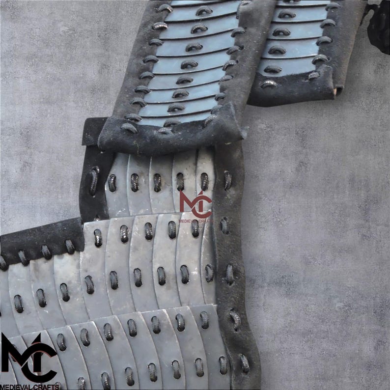 Blackened Medieval Lamellar Armor: Leather & Mild Steel - LARP, SCA ...