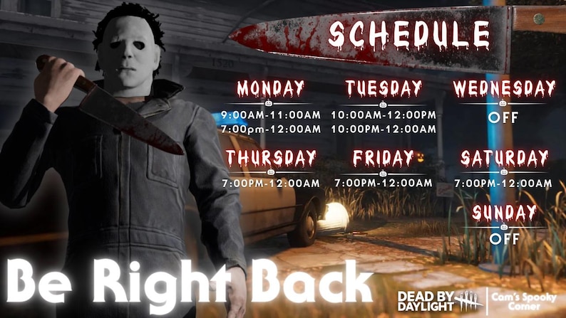 Animated Custom DBD Overlay/screen (starting Soon, Be Right Back ...