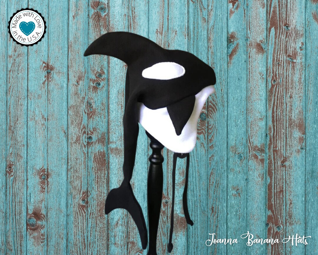 Orca Whale Hat, Killer Whale Hat, Fleece Hat, Kids Hat, Adult Hat ...