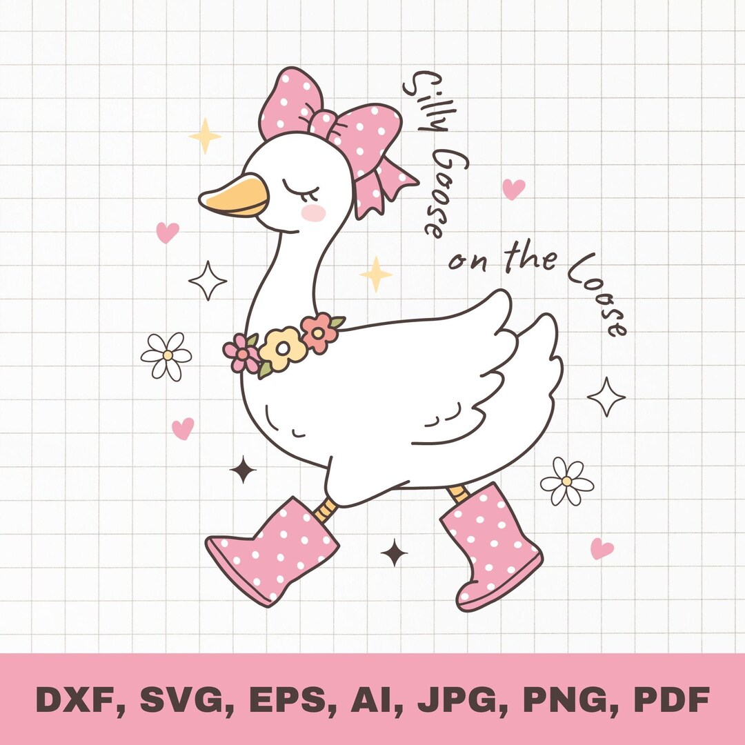 Silly Goose Digital Art Bundle: PNG, SVG, PDF Files - Etsy