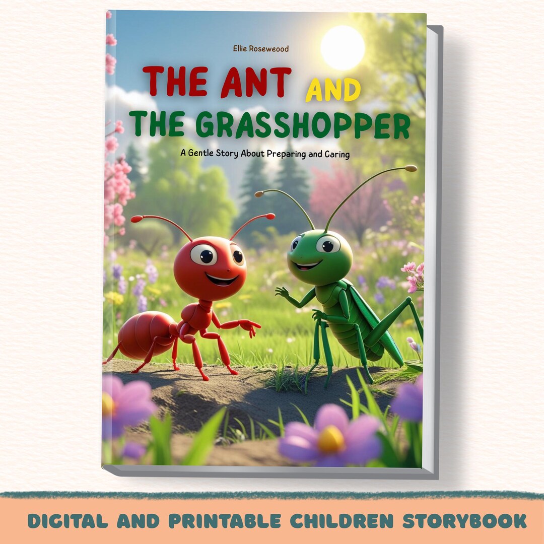 The Ant and the Grasshopper Storybook: Printable Fable for Kids ...