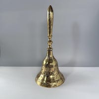 Handcrafted French Bell, Hammered Bell, Cloisonné Brass Table Bell Made ...