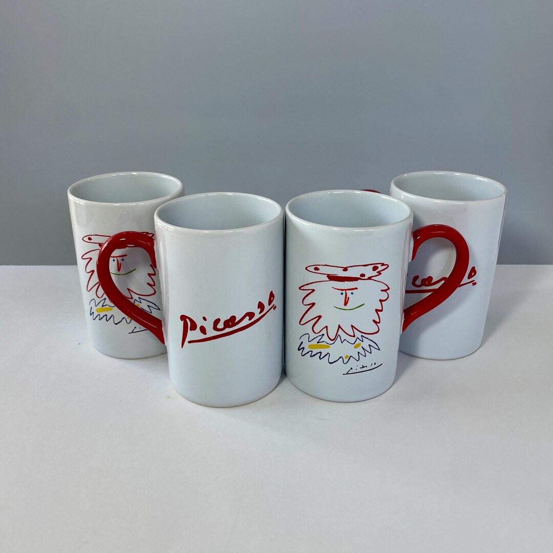 Picasso “the King 1962” Stoneware Mugs - Set of 4 - Etsy