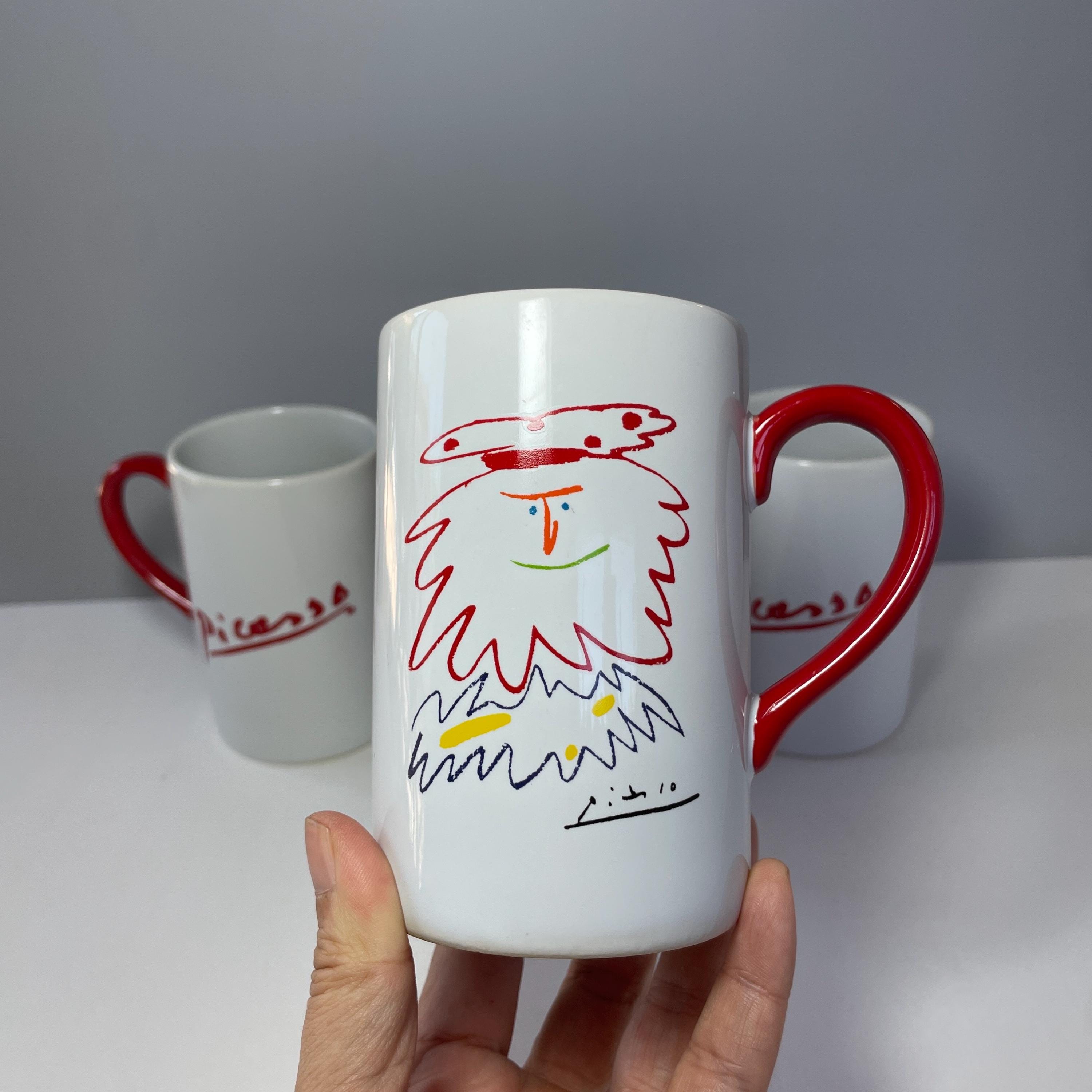Picasso “the King 1962” Stoneware Mugs - Set of 4 - Etsy