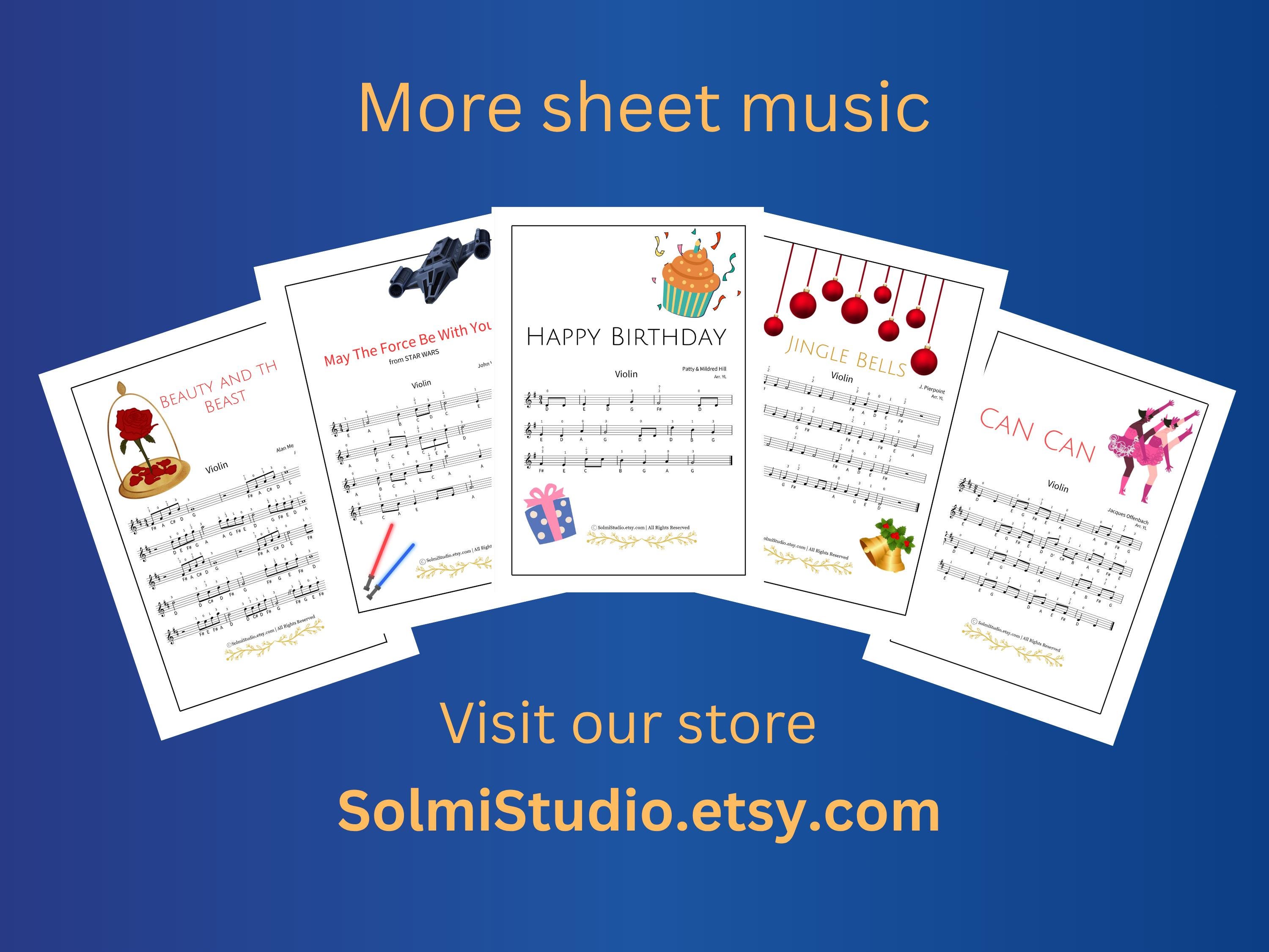 Edelweiss (from the Sound of Music) | Easy Violin Sheet Music | Digital ...