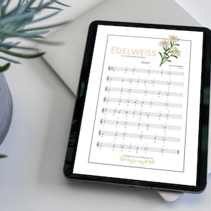 Edelweiss (from the Sound of Music) | Easy Violin Sheet Music | Digital ...