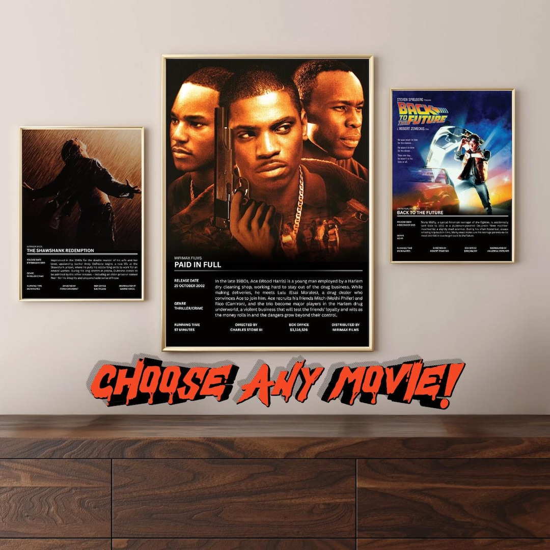 Movie Posters - Custom Movie Posters Choose Your Own Movie/series ...