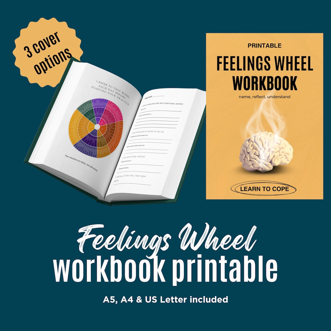 Feelings Wheel Journal: 6-month Emotion Workbook (printable) - Etsy