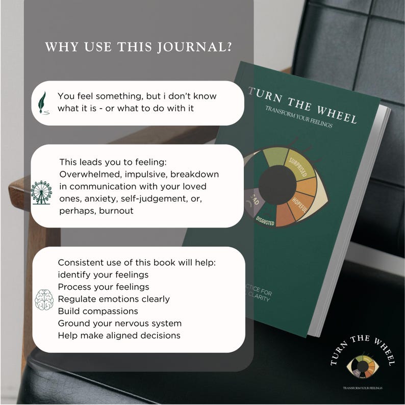 Feeling Wheel Guided Journal: Daily Emotion Diary for Clarity ...