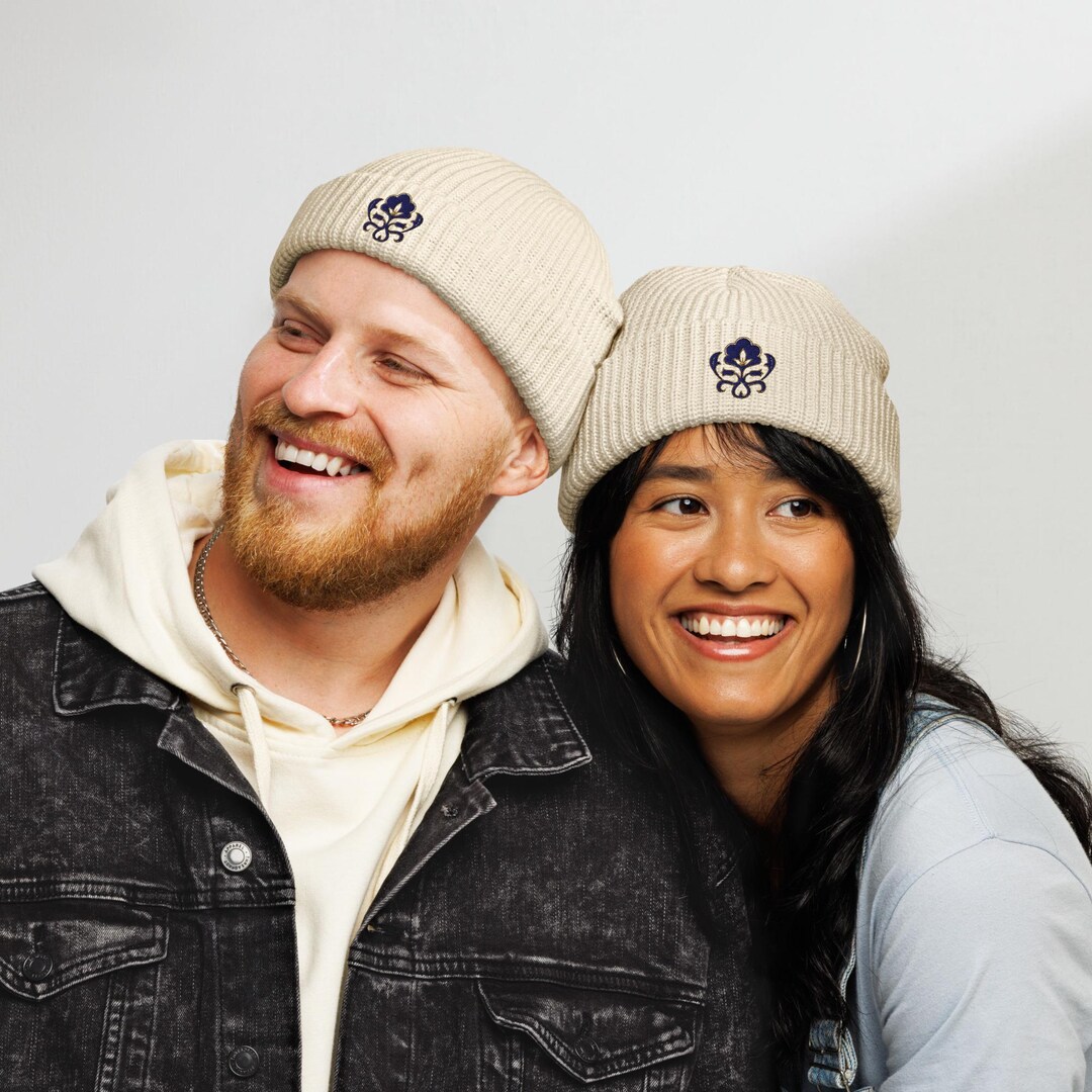 Uzbek Pahta Embroidered Fisherman Ribbed Beanie Hat - Etsy
