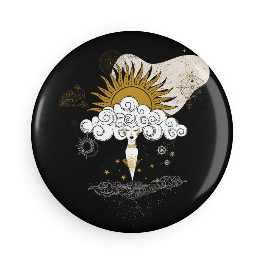 Celestial Button Magnet: Solar System Art, Astrology Gift - Etsy