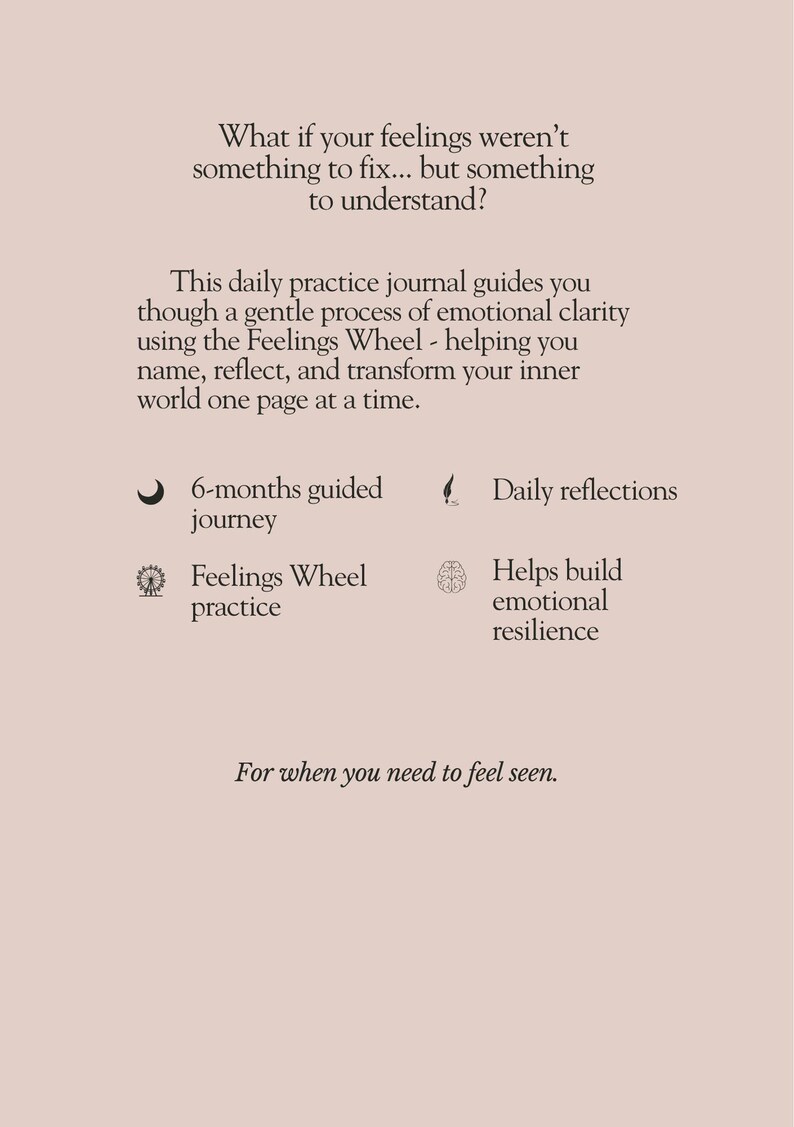 Feeling Wheel Guided Journal: Emotional Clarity & Daily Reflection - A5 ...