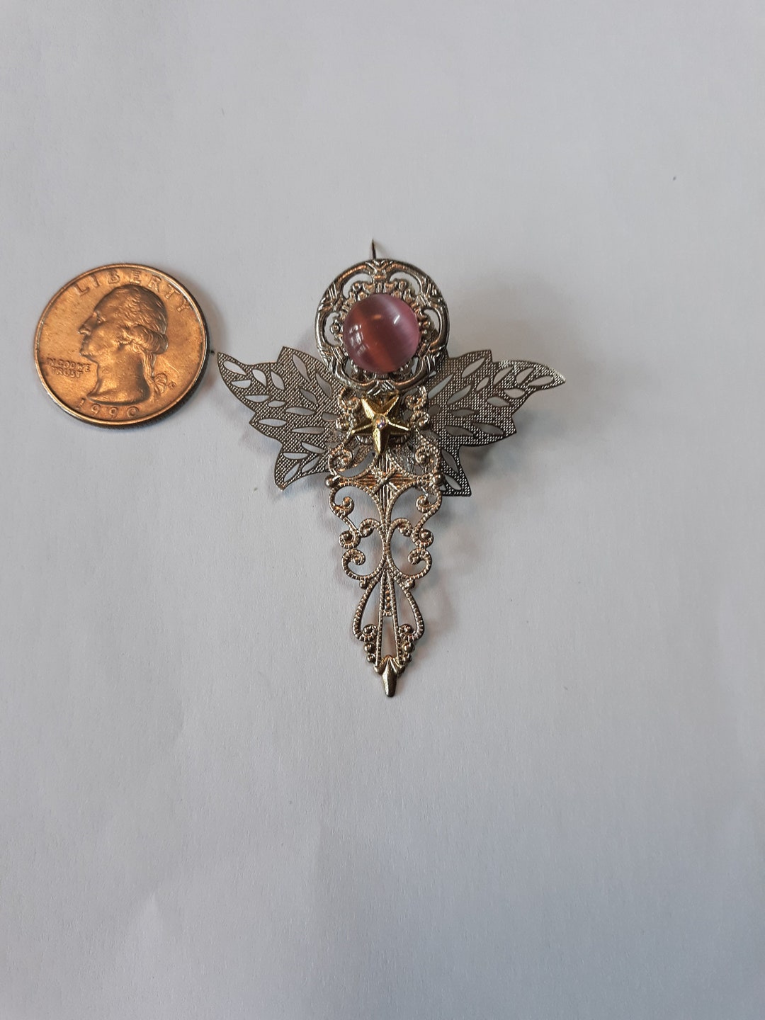 Guardian Angel Pins, Handcrafted, Angel Gifts, Unique, Silver/gold Tone ...