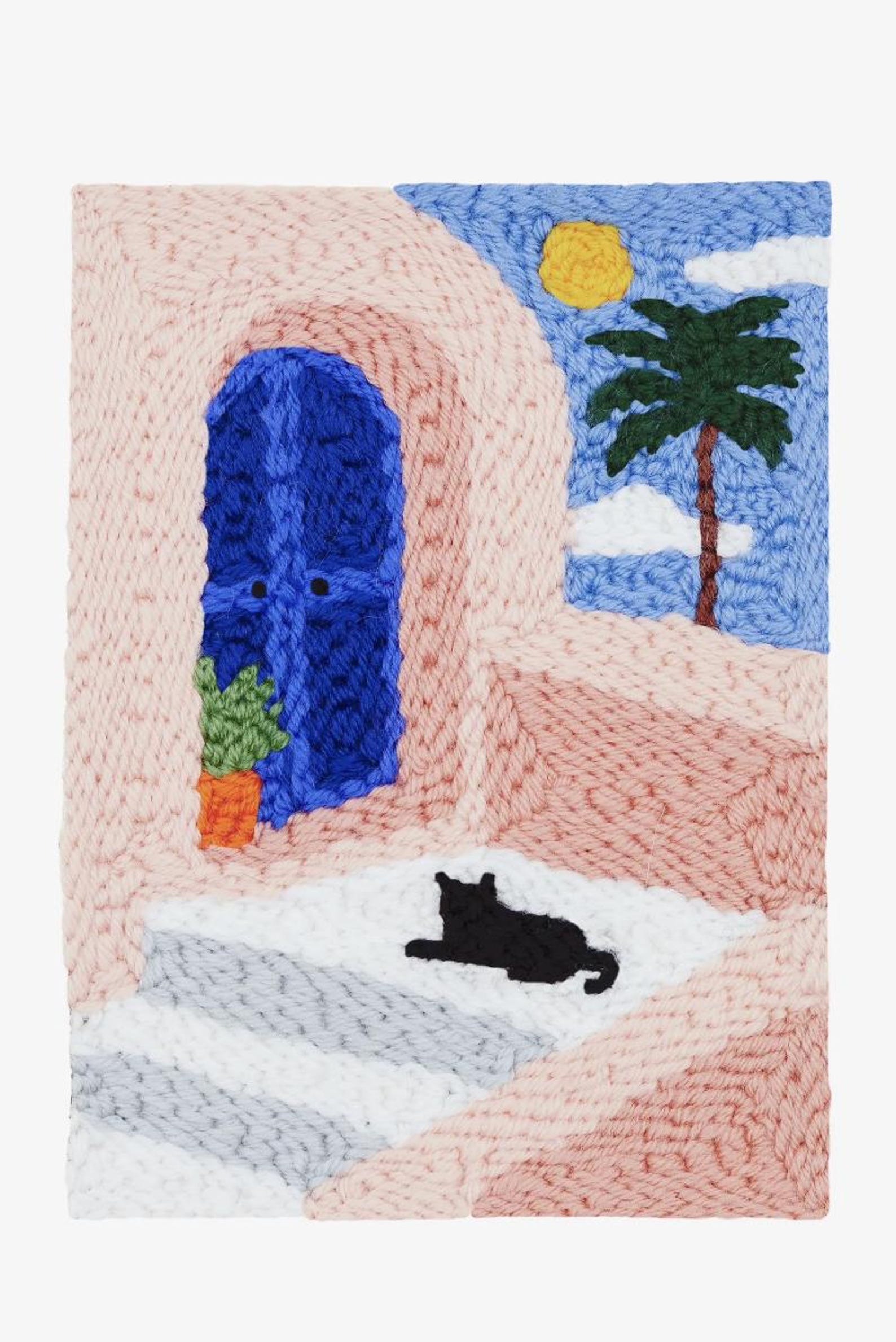 Greek Villa Punch Needle Pattern | Mediterranean Architecture ...