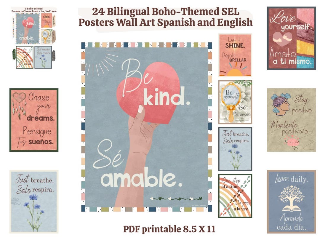 Spanish and English Affirmation Posters | Classroom Office Home Wall ...