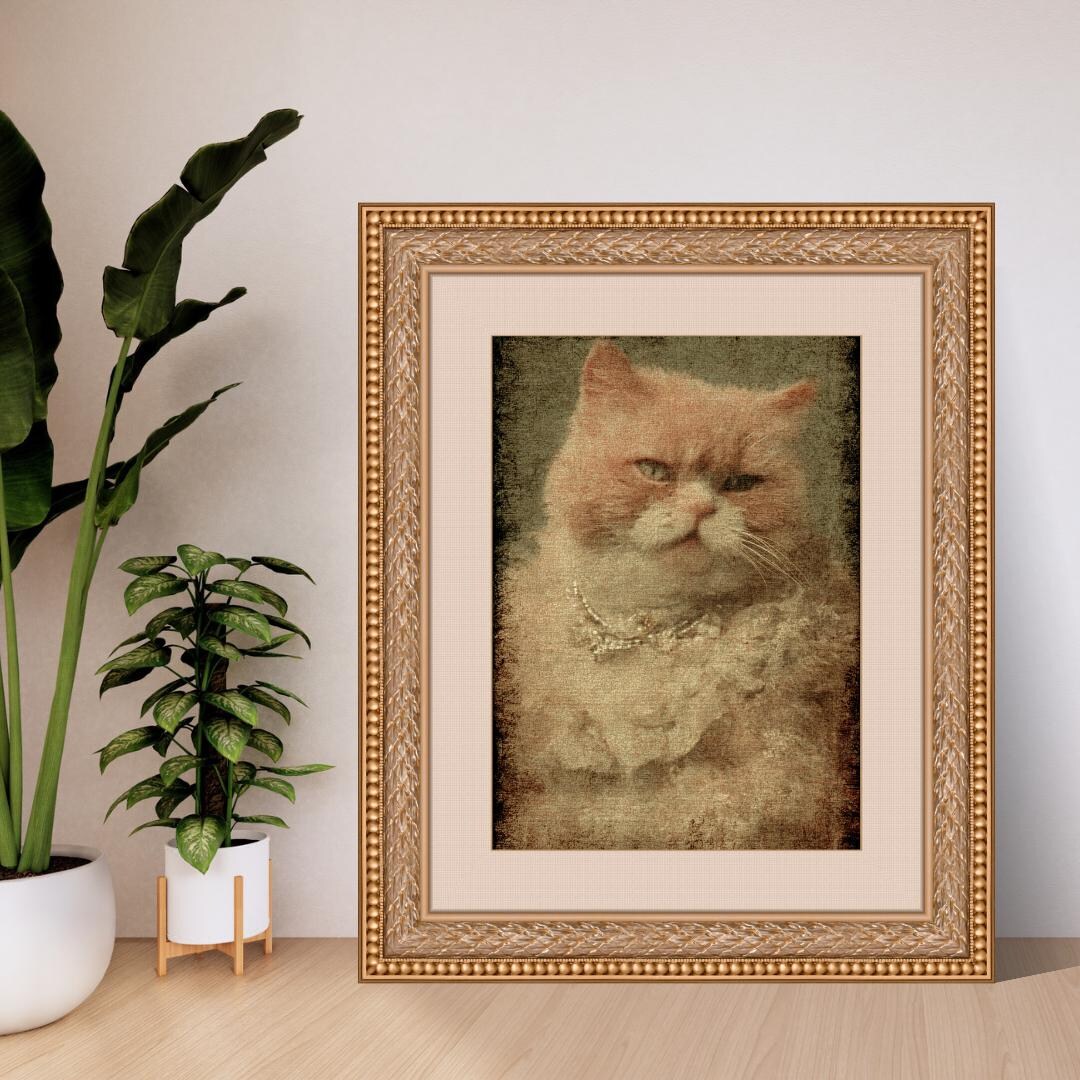 Fancy Cat Printable | Aristocrat Cat Illustration - Etsy
