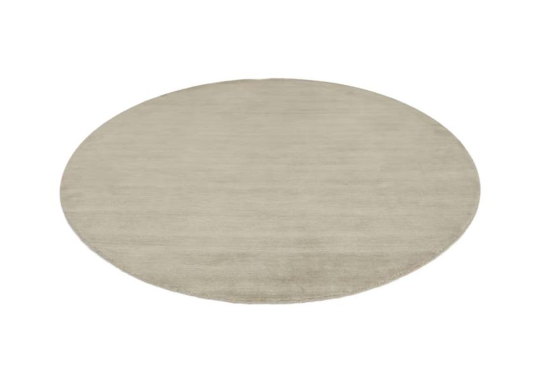 Round Handmade Wool Rugs – Neutral Modern Area Rug for Living Room ...