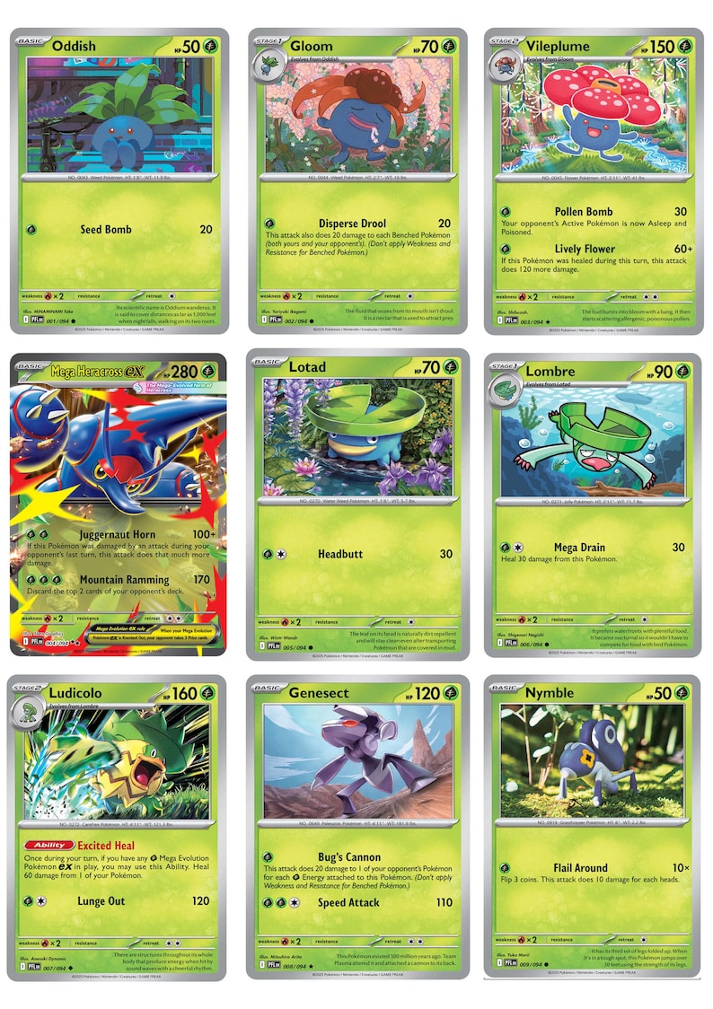Complete Phantasmal Flames Pokemon TCG Printable Binder Placeholders W ...