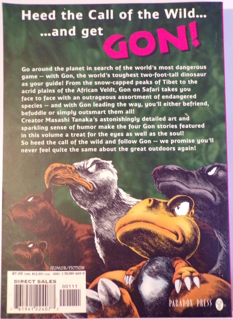 Gon on Safari by Masashi Tanaka, First Edition Paperback - Etsy