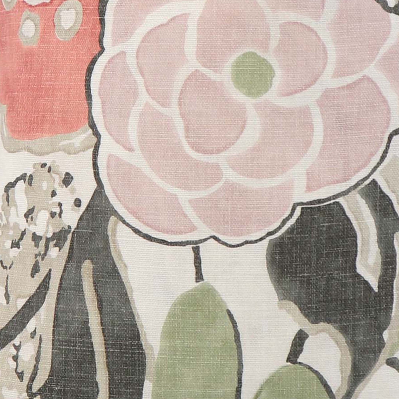 Laura Floral Blush and Green | 4x4" Fabric Sample - Etsy
