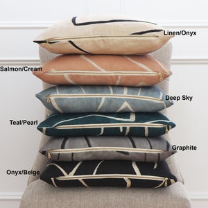 Kelly Wearstler Graffito Lee Jofa Throw Pillow Cover With Zipper, Cream ...