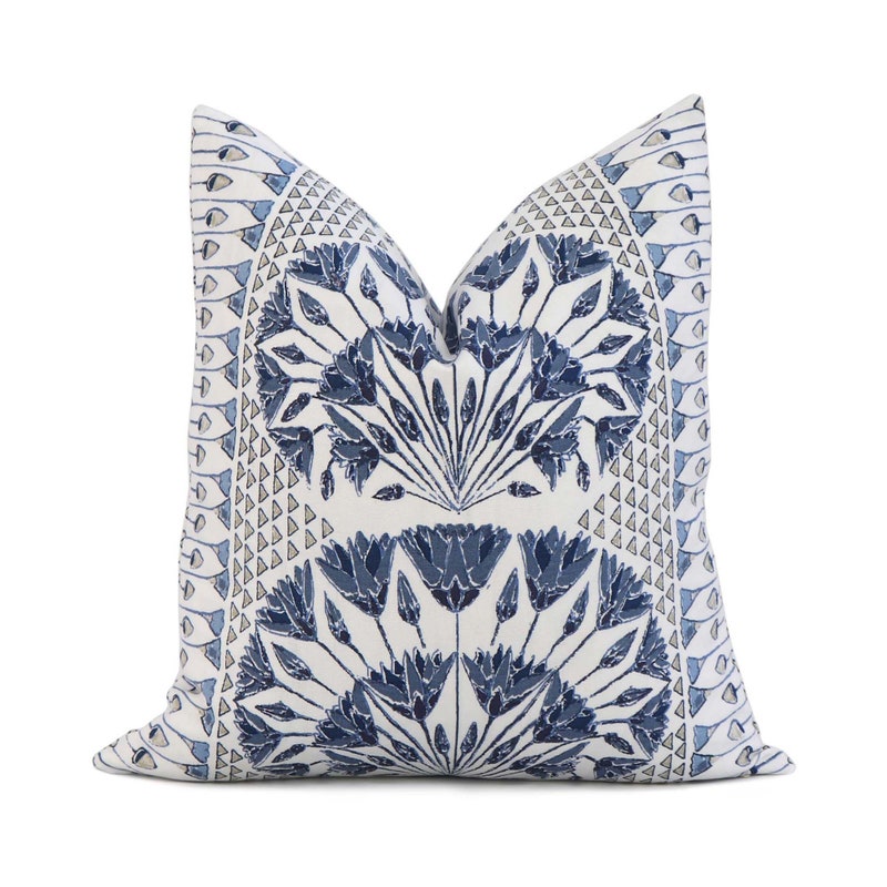 Blue Pattern Pillow Cover - Etsy