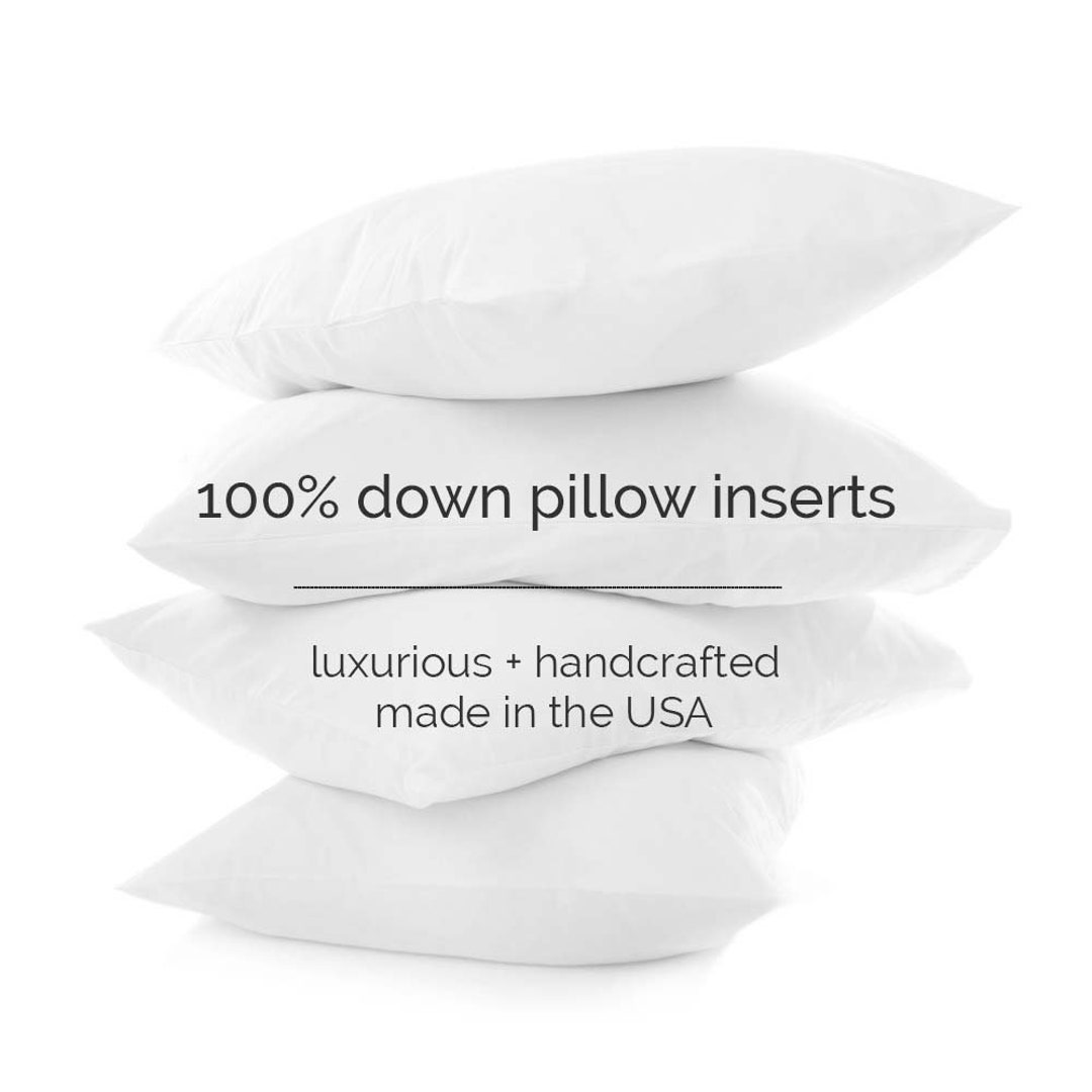 100% Down Pillow Inserts for Decorative Pillows, Made in USA With Ethically Sourced Down ...