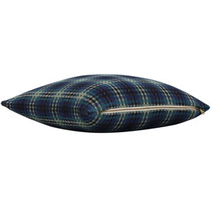 Scalamandre Twiggy Blue Touch Checkered Designer Zippered Pillow Cover ...
