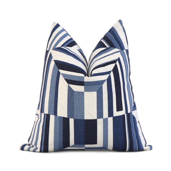 Blue Modern Pillow - Etsy