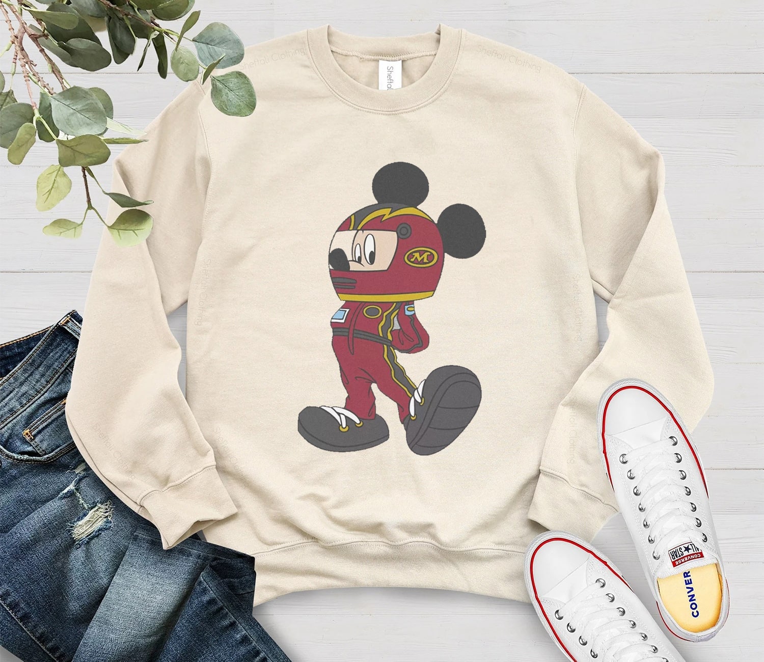 Disney's Mickey Mouse, Race Car Driver Outfit Graphic Sweatshirt sold ...