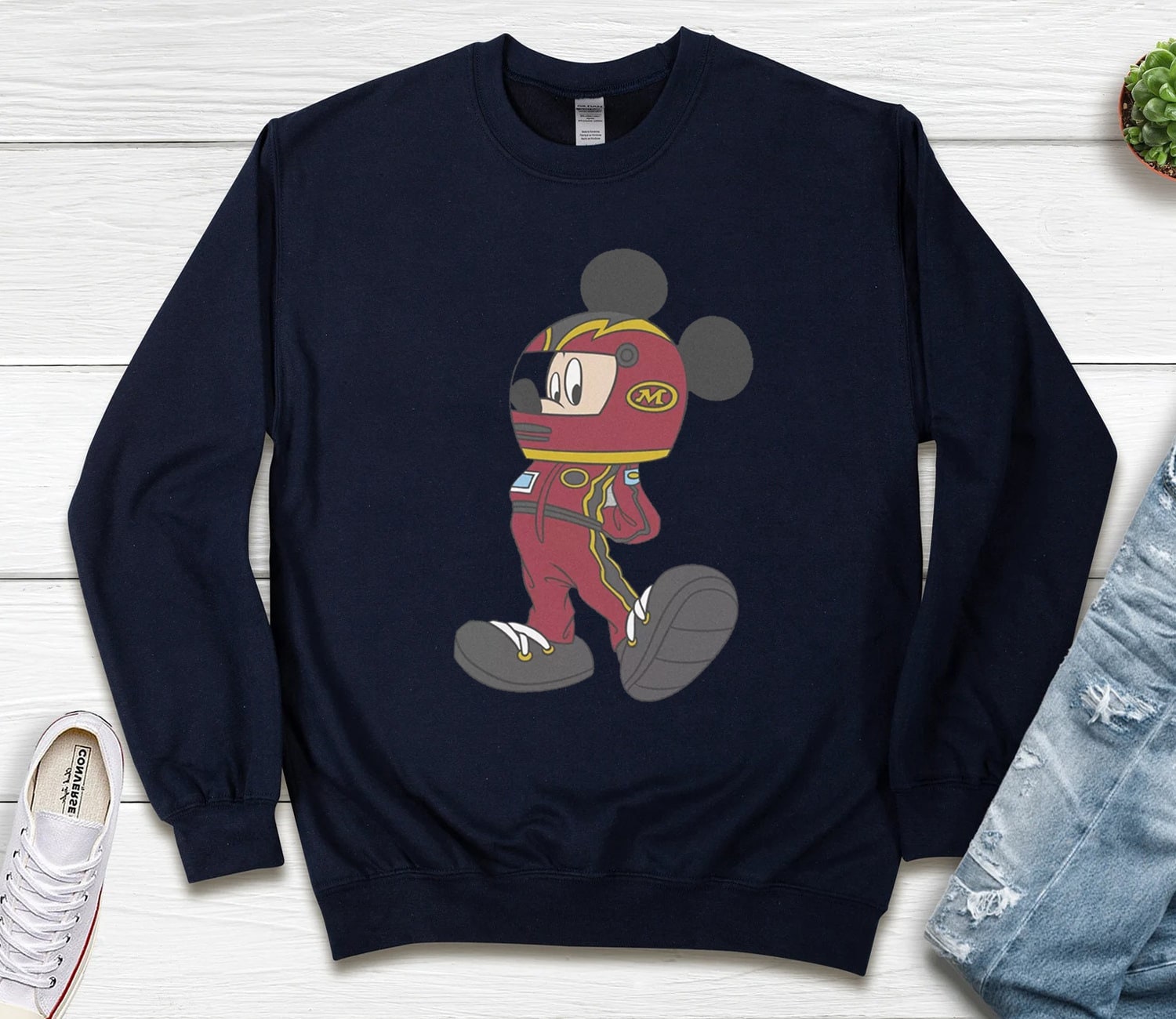 Disney's Mickey Mouse, Race Car Driver Outfit Graphic Sweatshirt sold ...