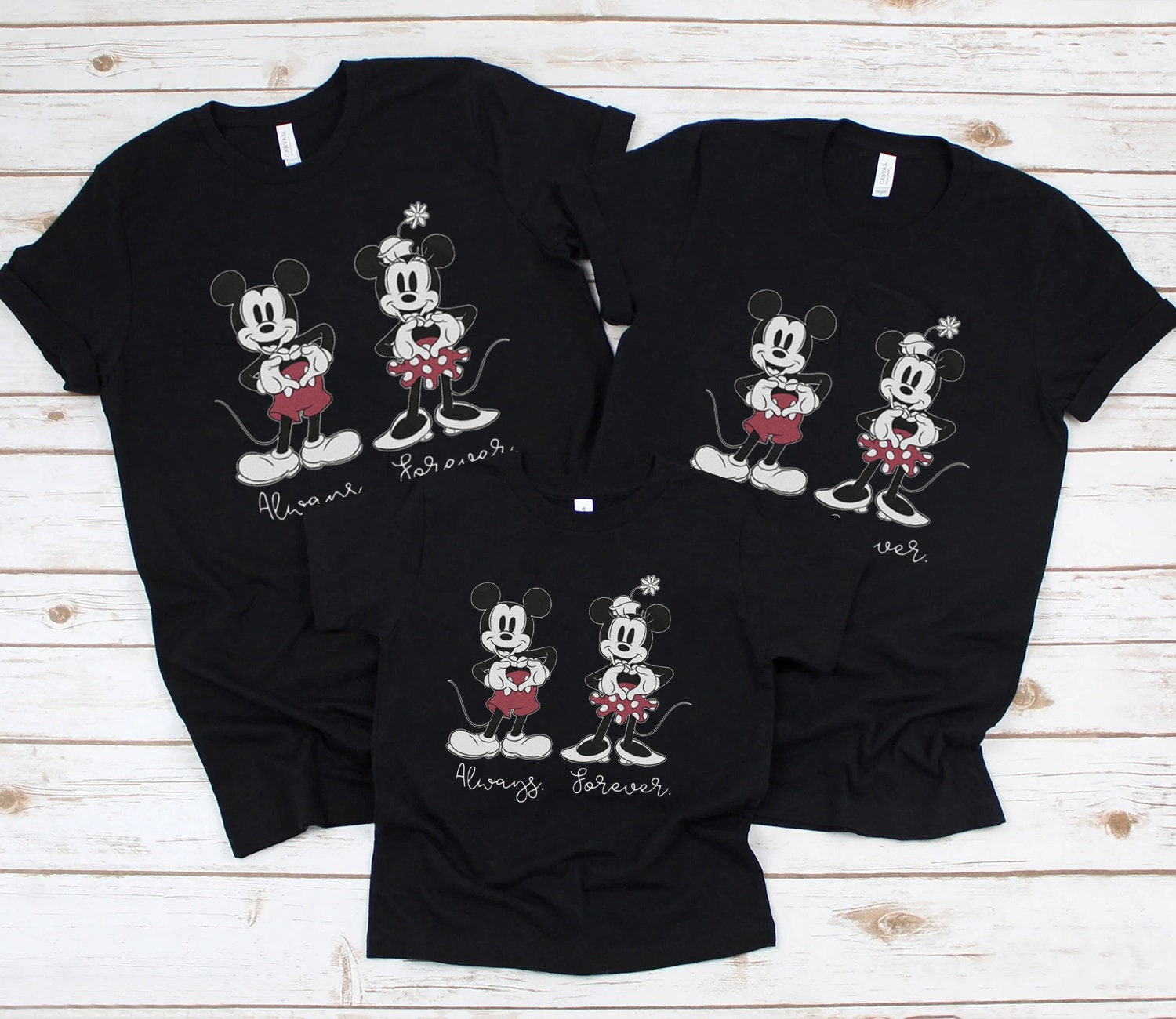 Disney Mickey & Minnie, Mouse Always Forever Tee, Disney Mickey ...