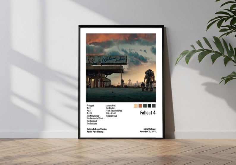 Fallout 4 Poster | Digital Posters | Video Game Poster | Game Room ...